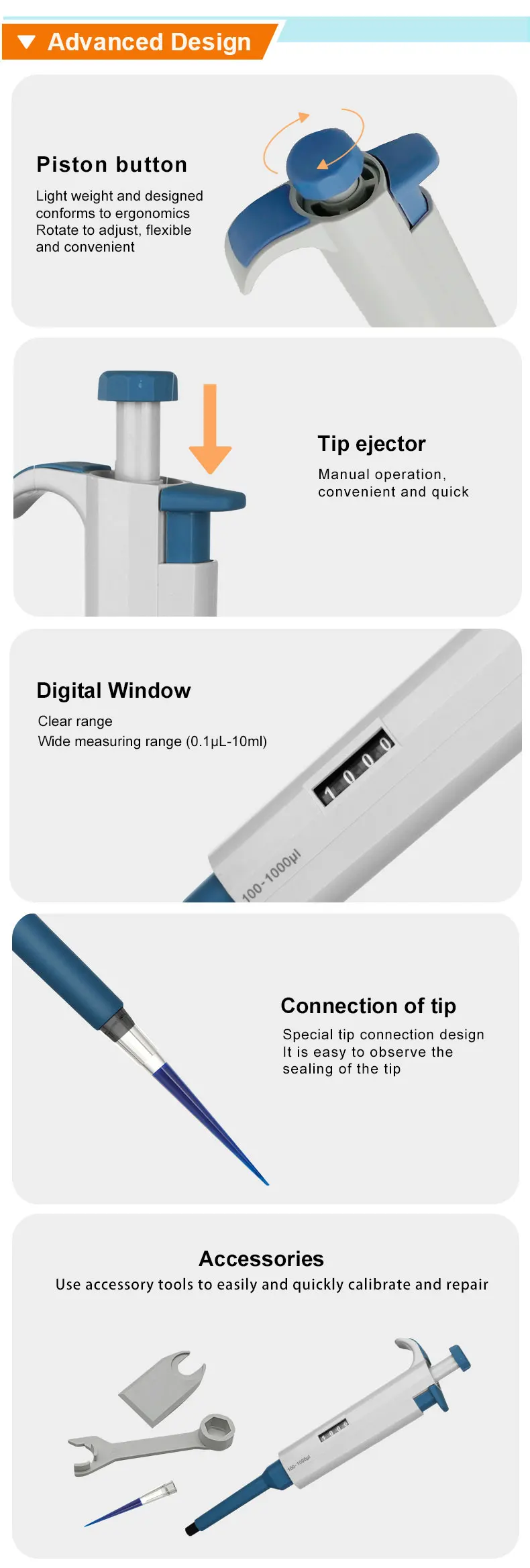 Micro Pipette 0.5ul to 1000ul - Precision and Reliability
