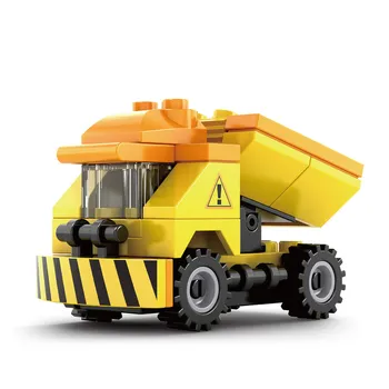 City Dump Truck Digger Set Construction Vehicles Puzzle Engineer Brick Toy Juniors Build Your ...
