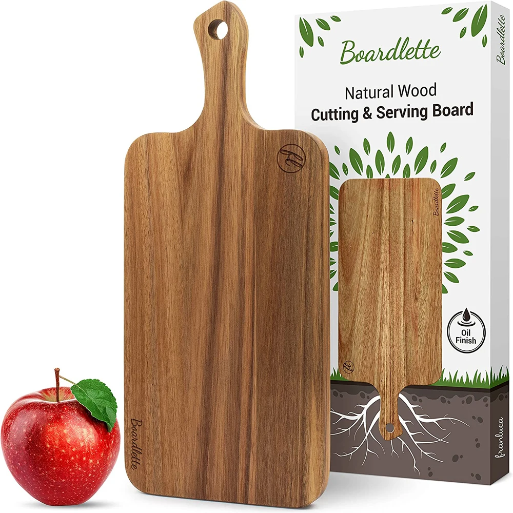 Solid Wood Chopping Board Acacia Wood Kitchen Chopping Board Thickened ...