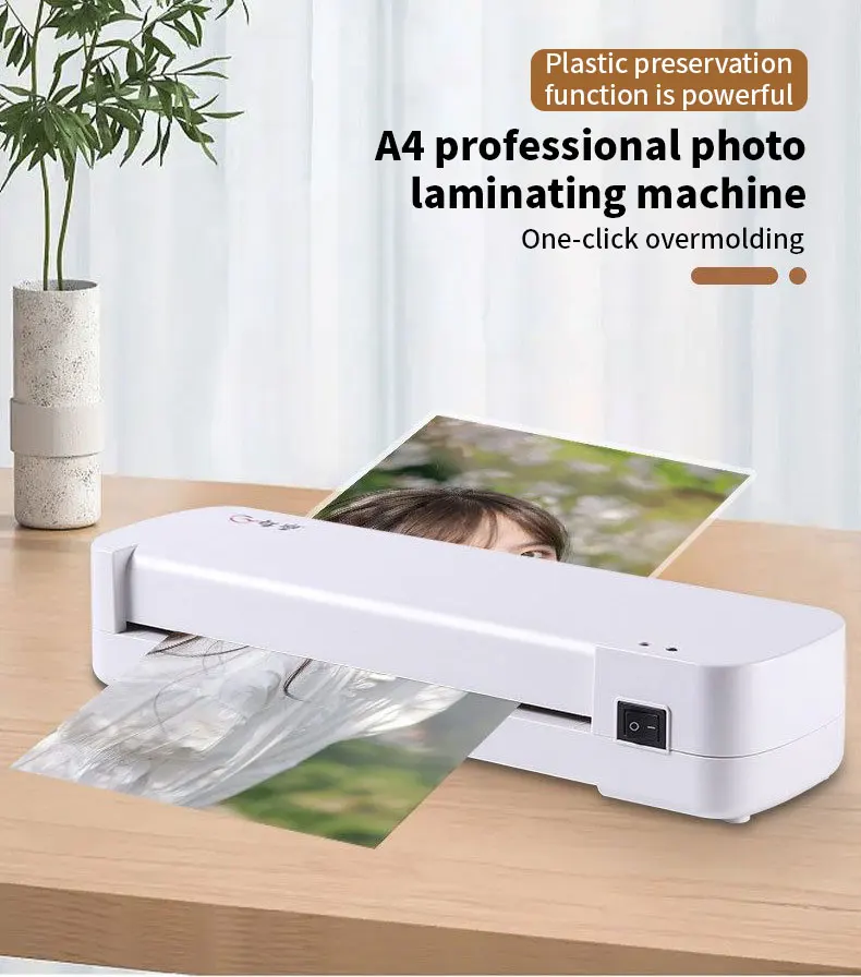 A4 Plastic Sealing Machine - Hot & Cold Laminator for Home
