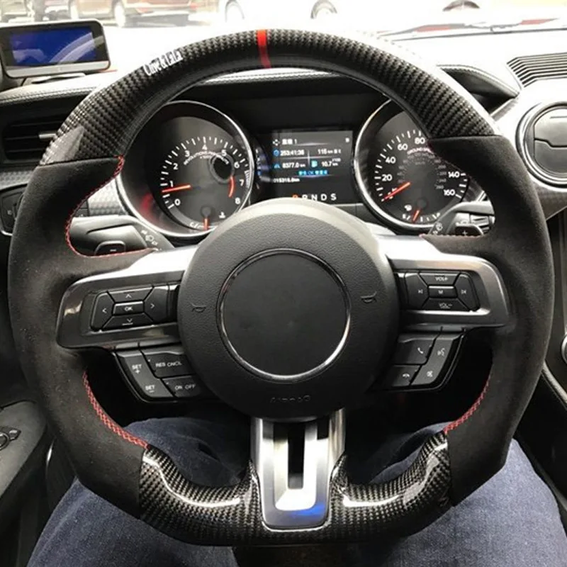 Custom Ford Mustang Carbon Fiber Custom Steering Wheel Car Steering ...