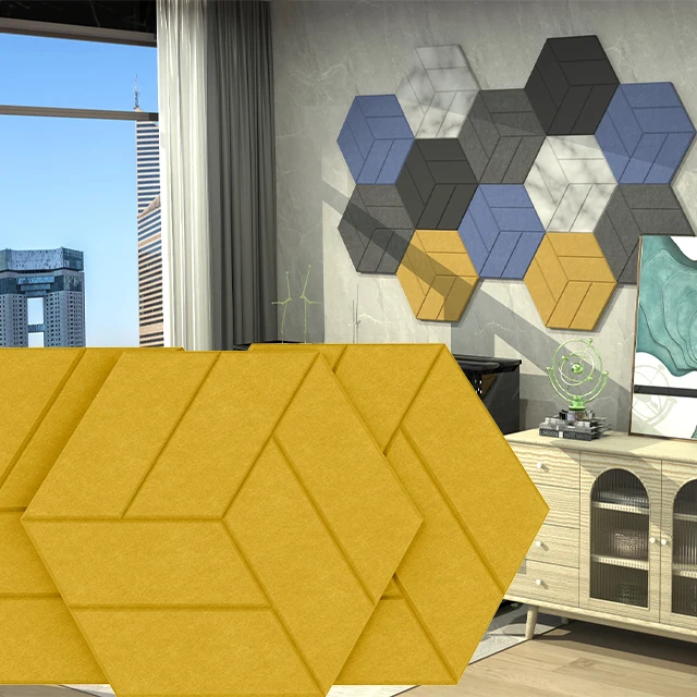 Art Acoustic Panel Absorber Board Wall Felt Soundproof Pet Polyester ...