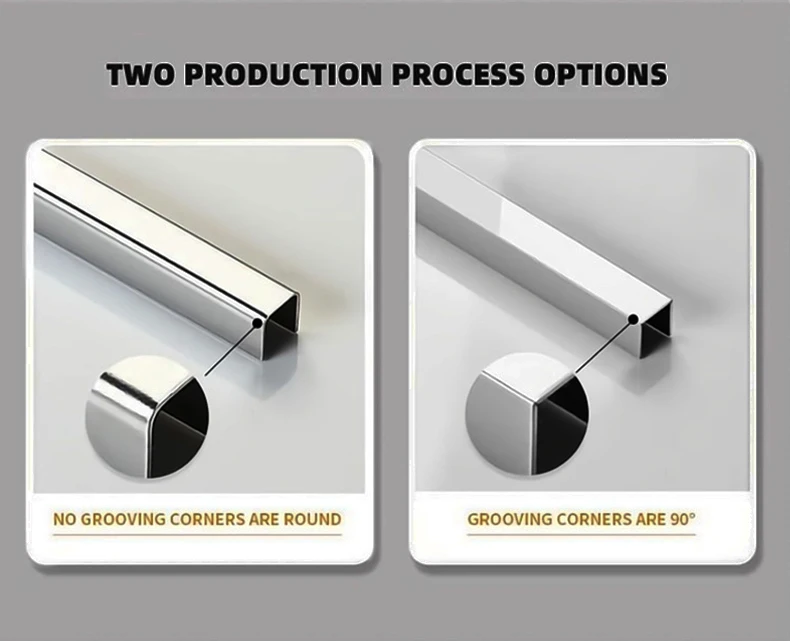 304 Stainless Steel Tile Trim Hairline Finish U Type 10mx10mm Size ...