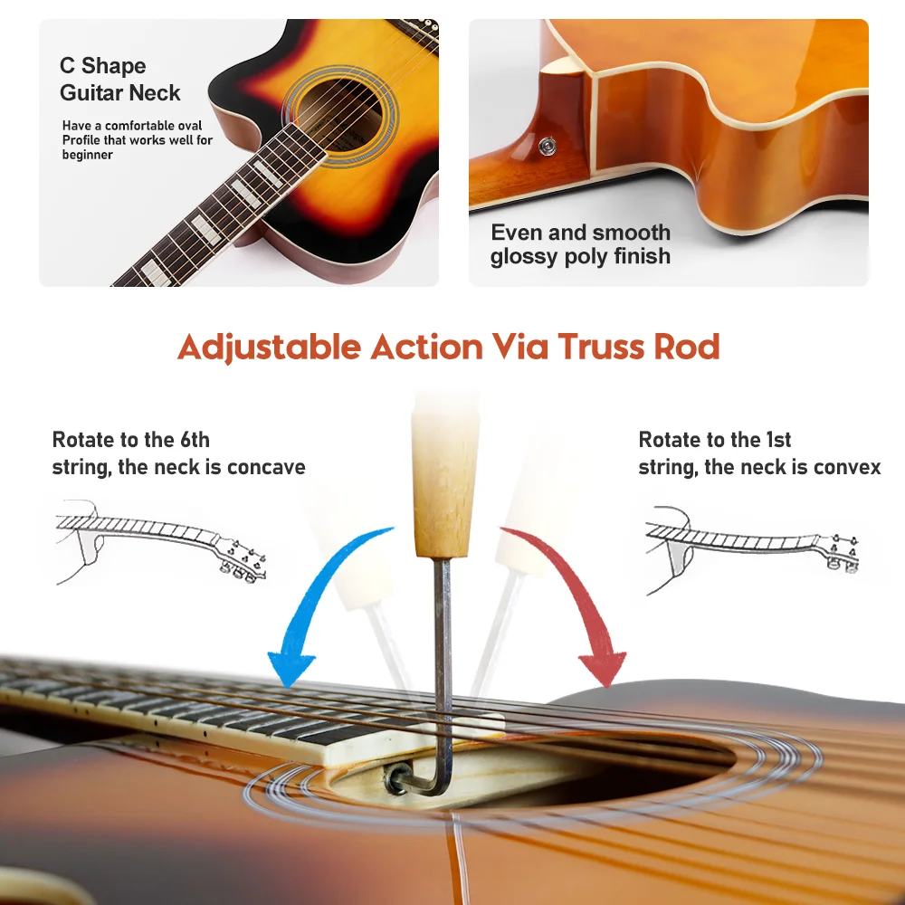 Wholesale Custom Hotsale Engraved Flower Sound Hole Design Built-in EQ ...