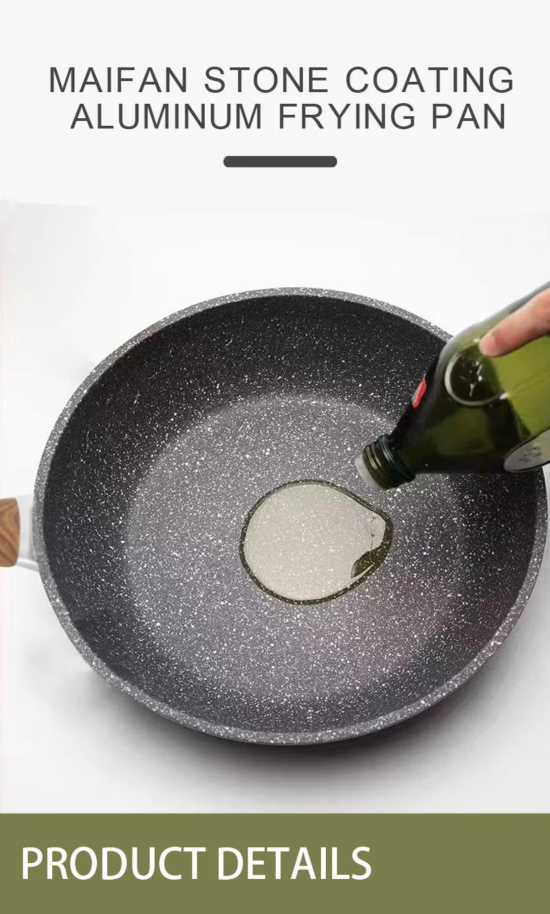 18cm Maifan Stone Coated Pan - Durable & Versatile Cookware