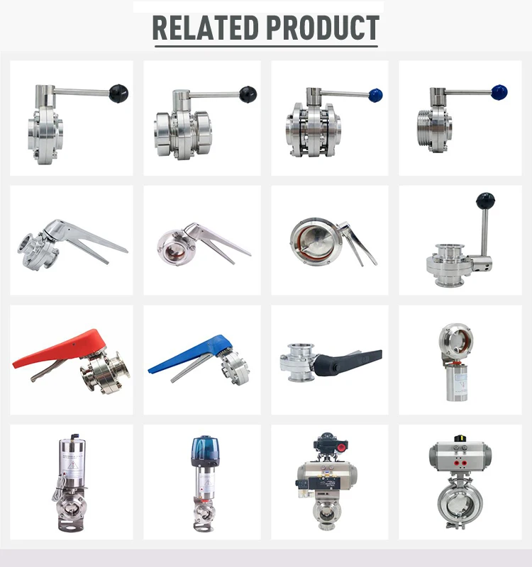 DIN Pneumatic Hygienic Stainless Steel Welding Powder Butterfly Valves ...