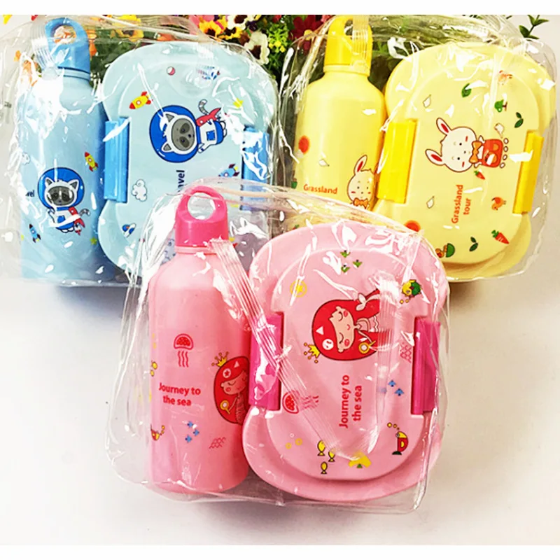 Kawaii Bento Lunch Box Water Bottle Set For Kids Girls Boys Children ...