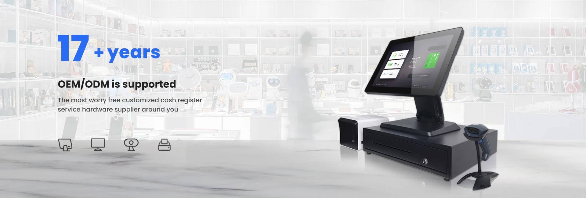 1280*1024 Resolution Win 10 Capacitive Screen ECR System