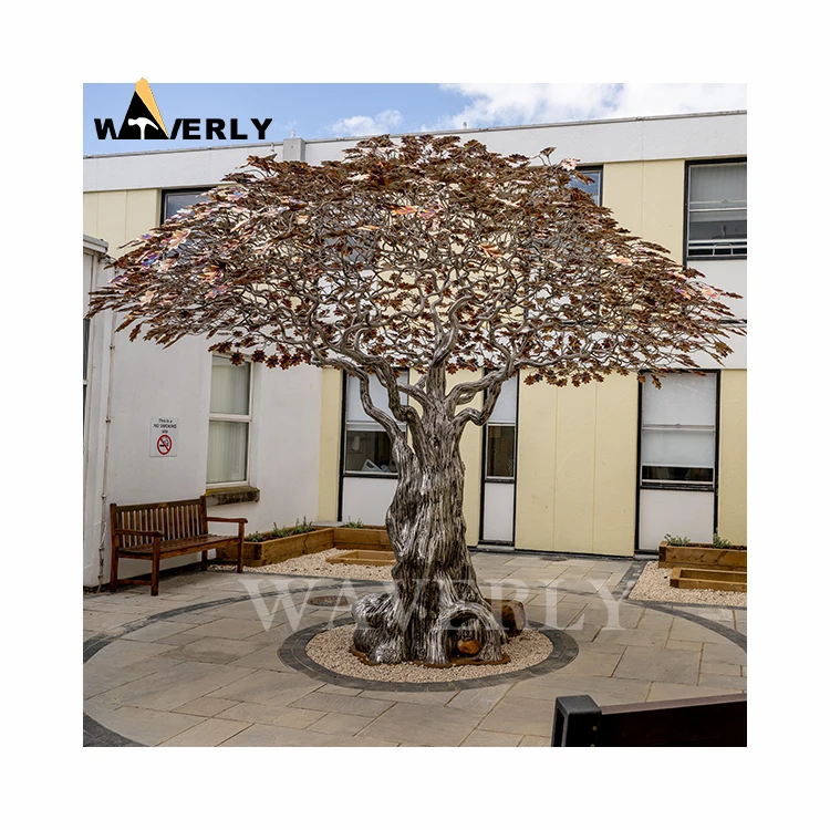 Custom Metal Art Large Tree Statue Ornament Abstract Metal 304 ...