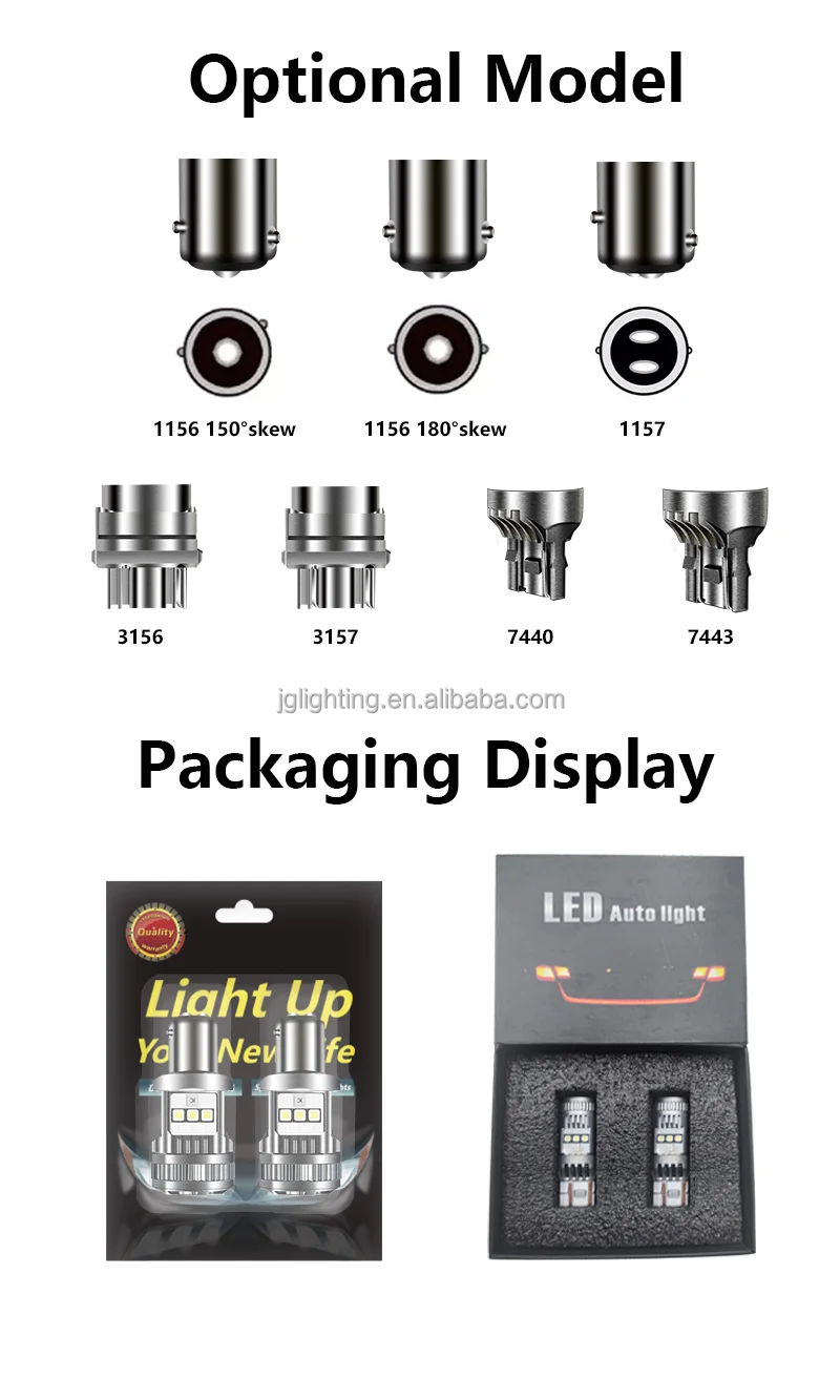 Canbus Fan Drl Auto signal Small Led Bulbs BAU15S 1156 P21/5W 7440 3156 ...