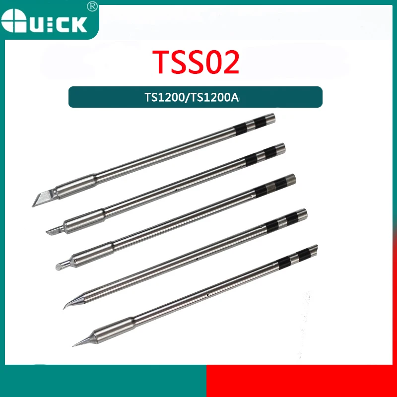 Quick Original Quick Tss02 Soldering Iron Head Ts1200a Round Head Cutter Tip Elbow Plug-in ...