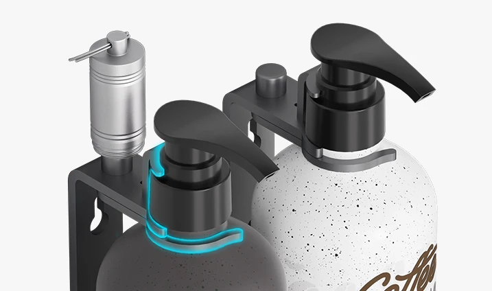 Magnetic 500ml Wall Mount Soap Dispenser - Refillable Metal Space ...