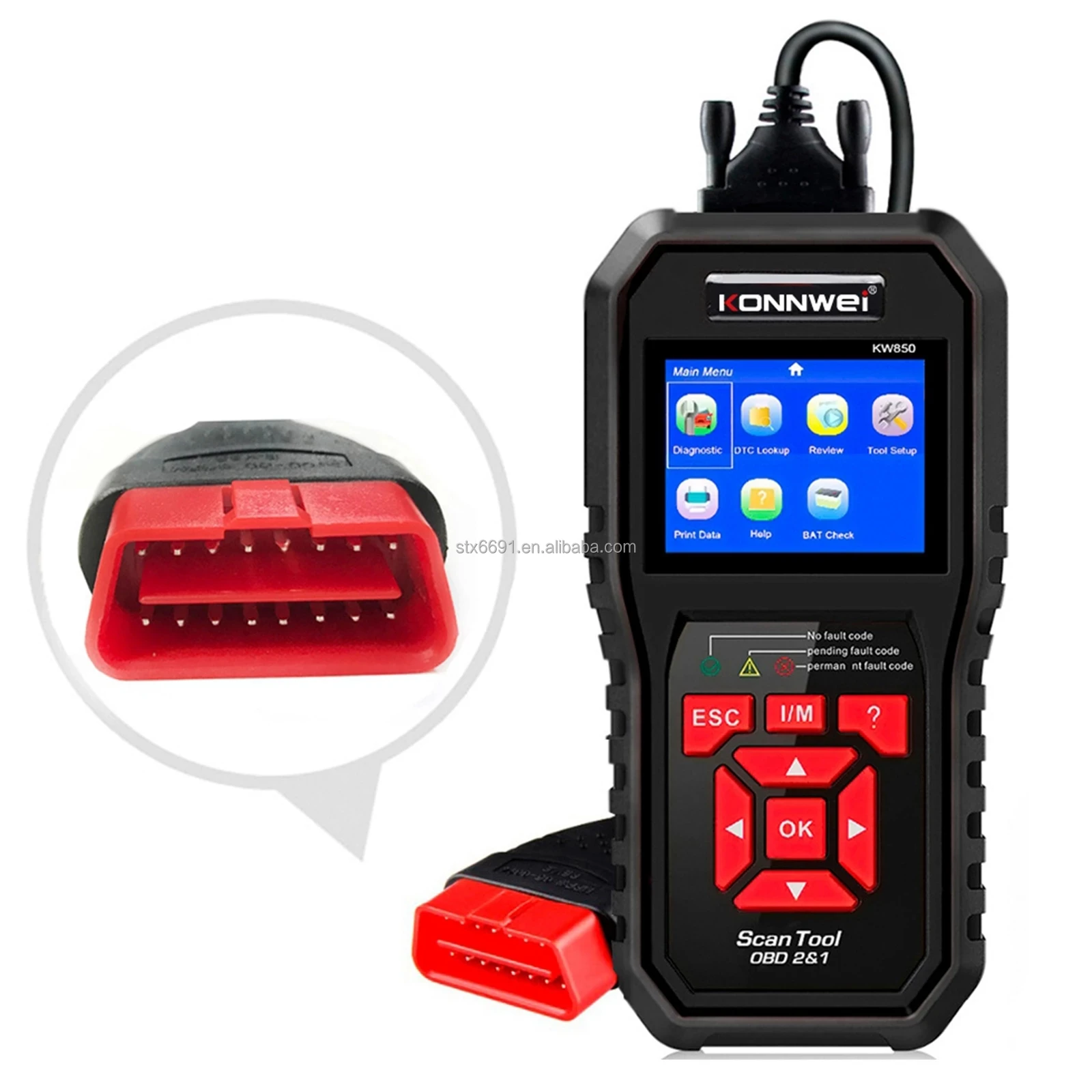 Kw850 Obd 2 Car Scanner Obdii Scanner Obd2 Car Diagnostic Tools Check ...