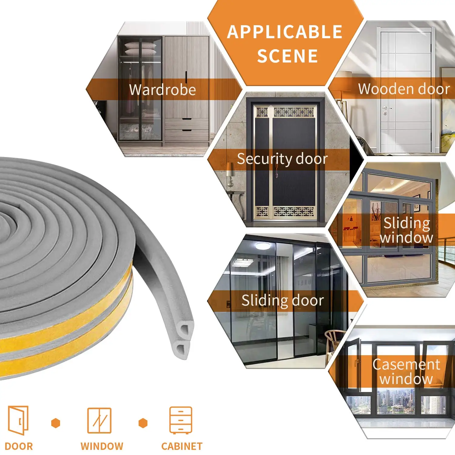 Epdm Rubber Door Window Frame Seals Weather Stripping Sound Draught ...