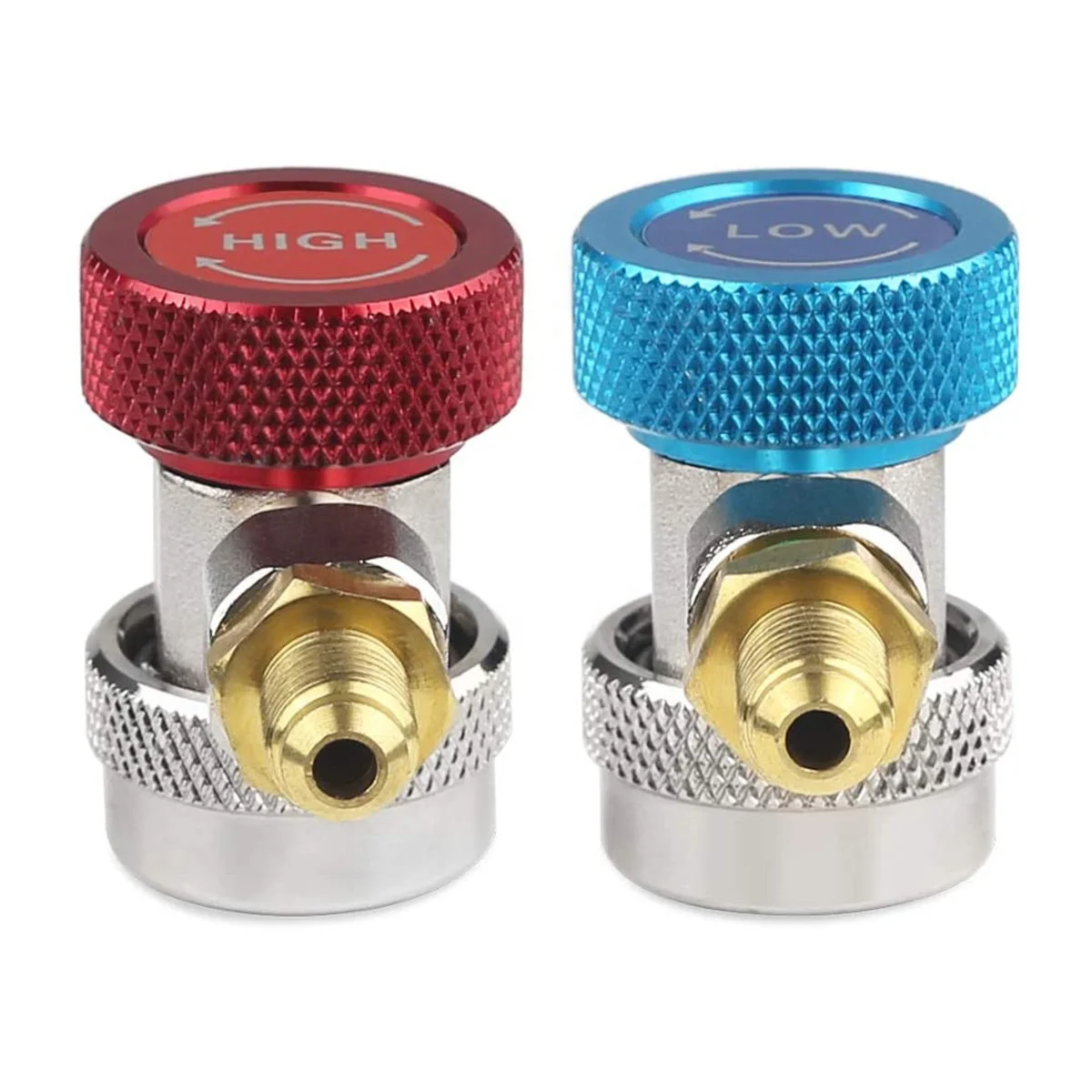 Car Ac Air Condition Quick Coupler Adapter High Low Gauge Connector ...