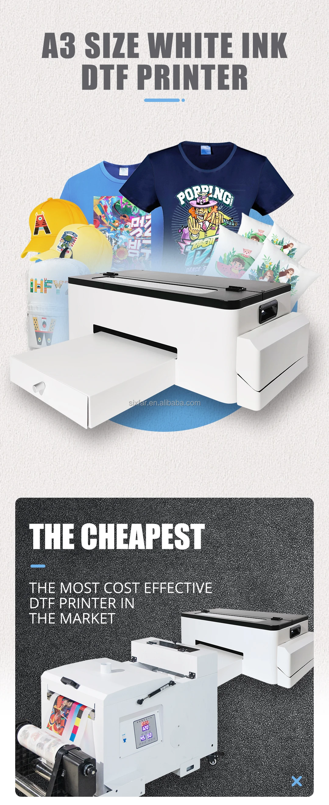 Dtf Printing Printer A3 Size 30cm With L1800 Desktop White Powder Full ...
