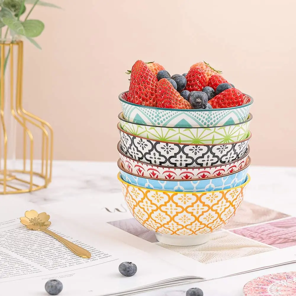 Newell Porcelain Ceramic Bowls - Cute Japanese Style