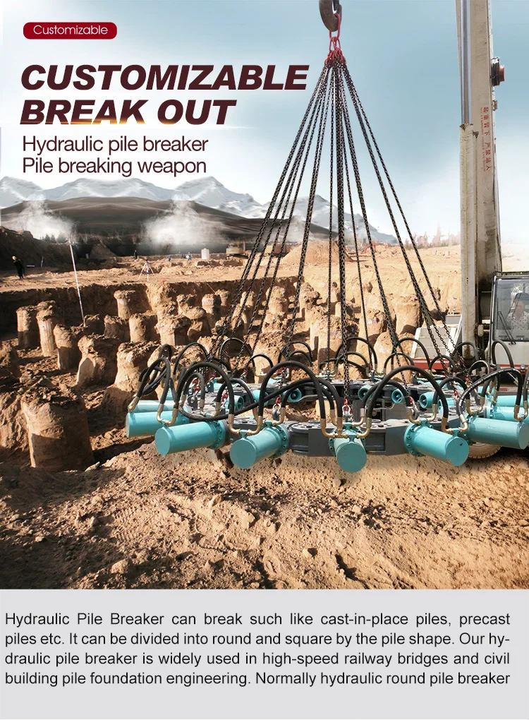 Excavators/cranes Use Adjustable Concrete Pile Head Cutter Hydraulic ...