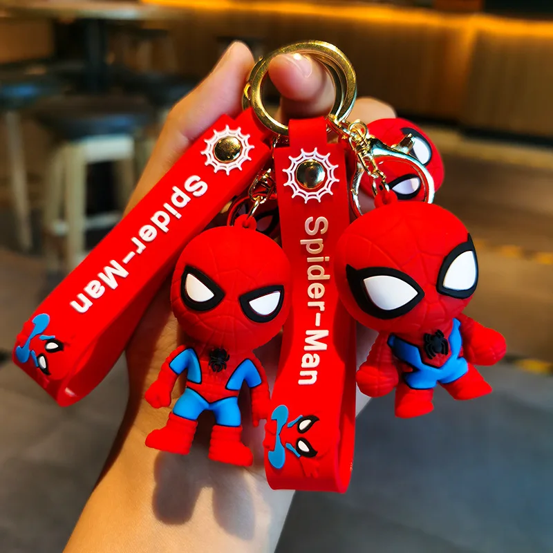Wholesale Cartoon Marvel Amazing Spider-man Keychain Pvc Silicone ...
