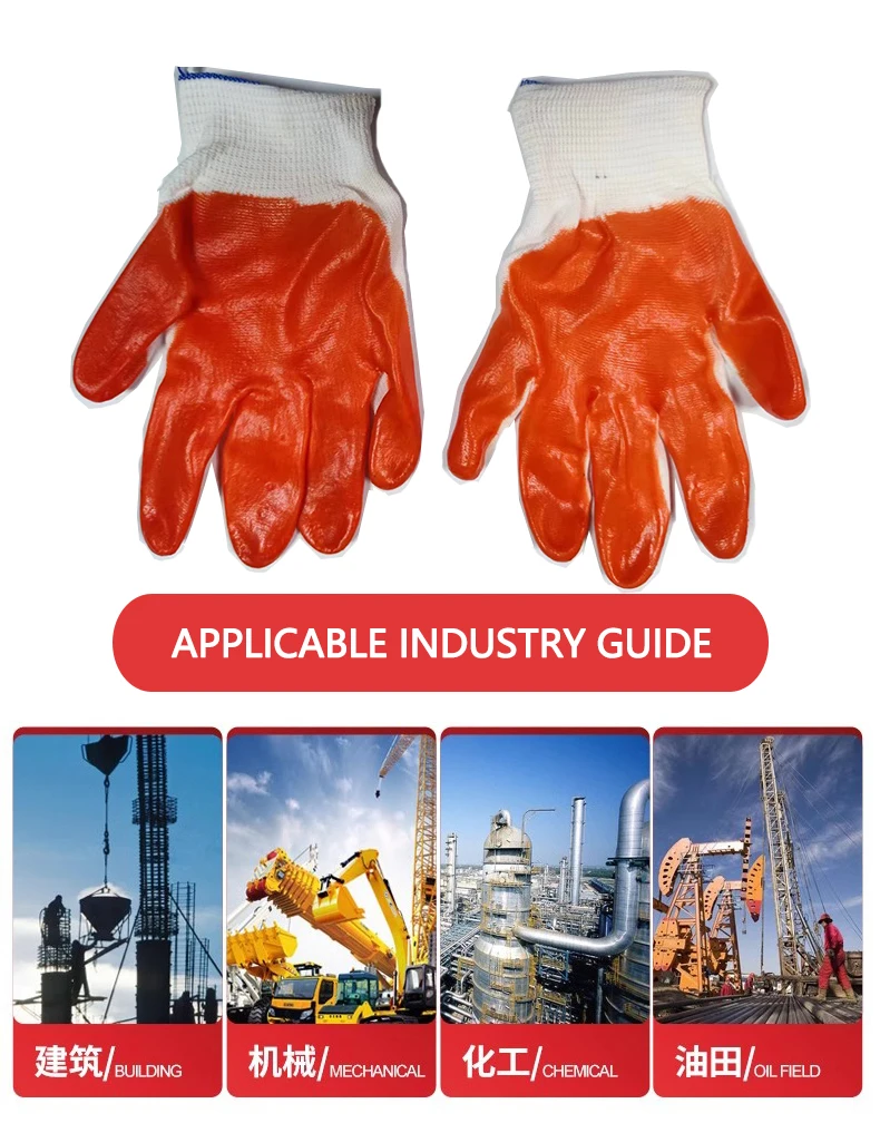 Fully Impregnated Pvc Safety Gloves With Nitrile Coated Work Gloves ...