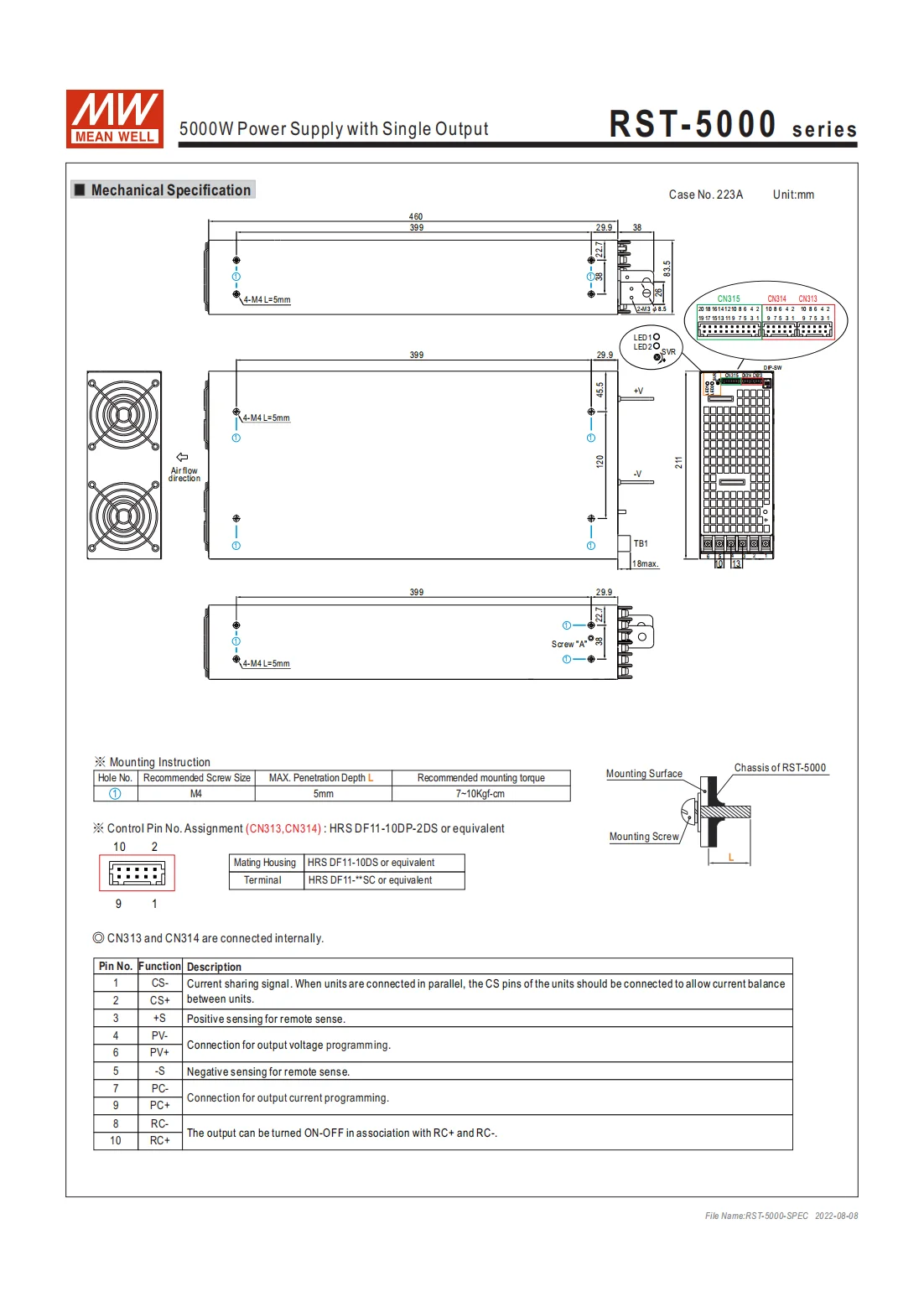 Mean Well 5000w Power Supply With Single Output Rst-5000-48 - Buy Mean ...