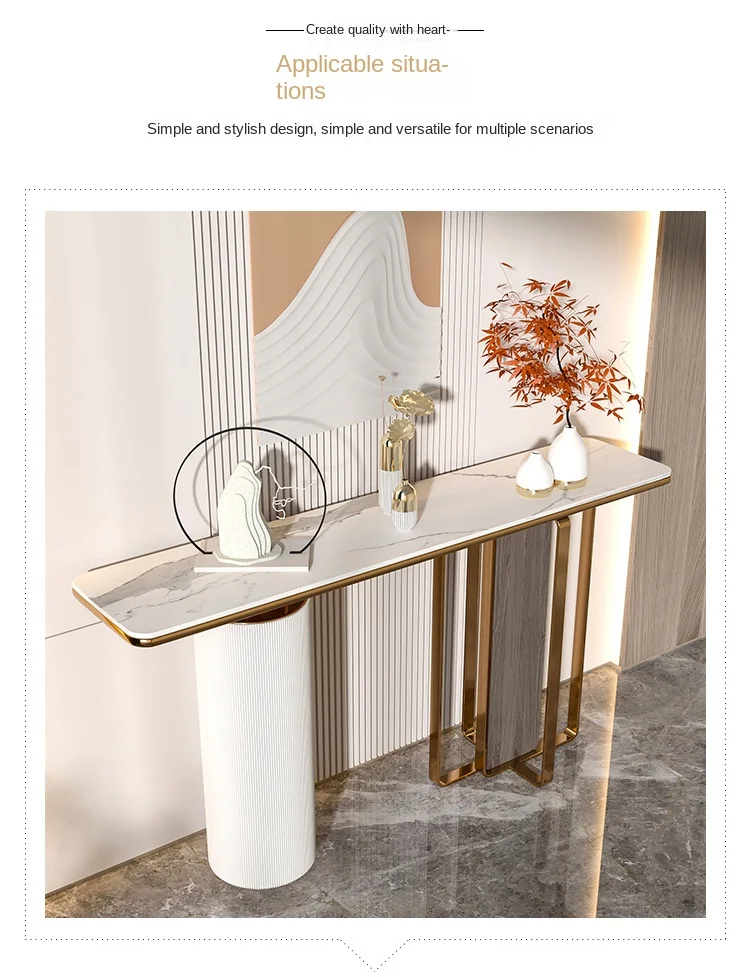 Hot Entrance09 Light Luxury Aisle Corridor Entry Slate Porch Table ...