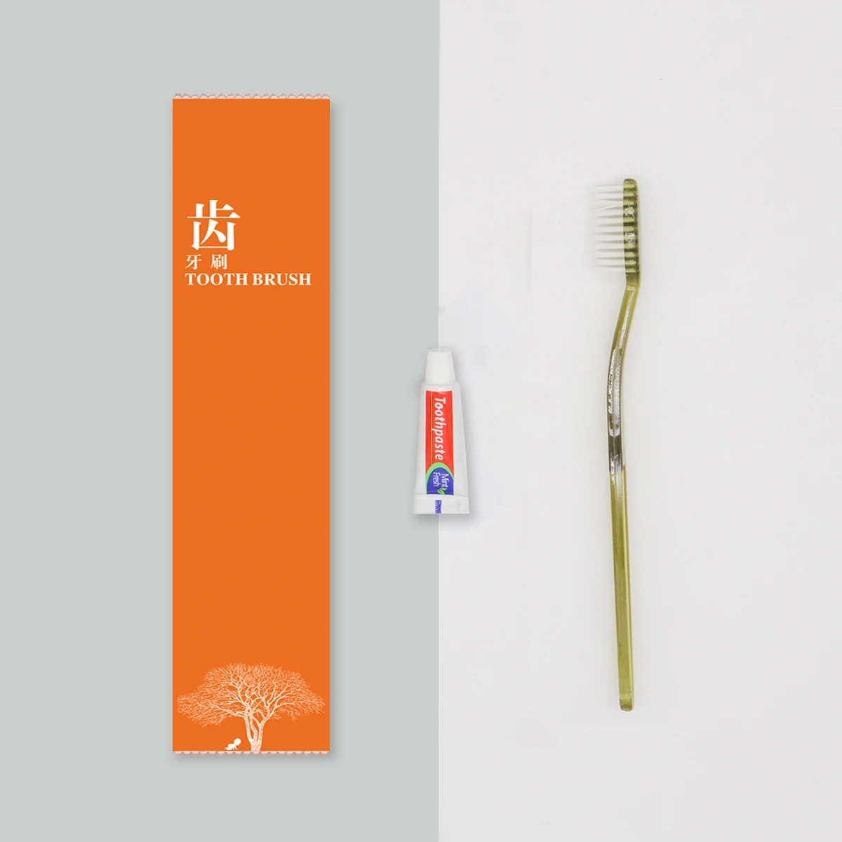 Individually Wrapped Disposable Toothbrush Set Eco-Friendly Bamboo ...