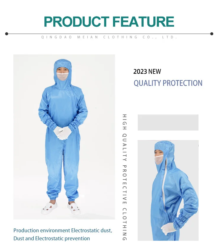 Industrial 1009dle Clean Clothes Esd Work Suit Workwear Cleanroom ...