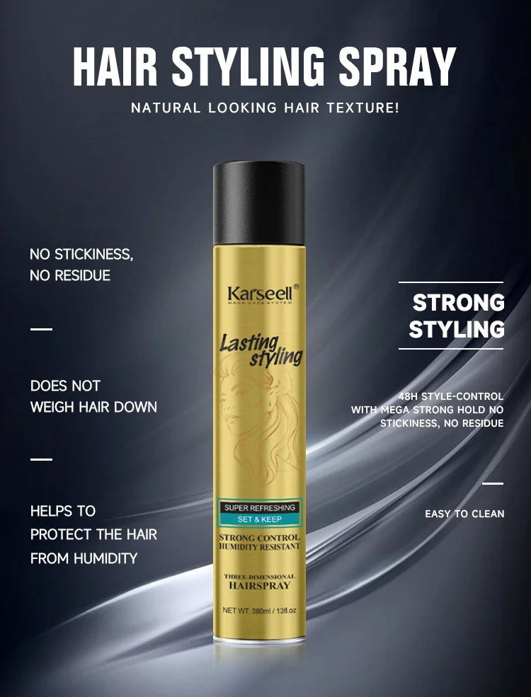 OEM/ODM Free Sample Hot Sale Anti Greasy Anti Frizz Hair Spray Strong ...