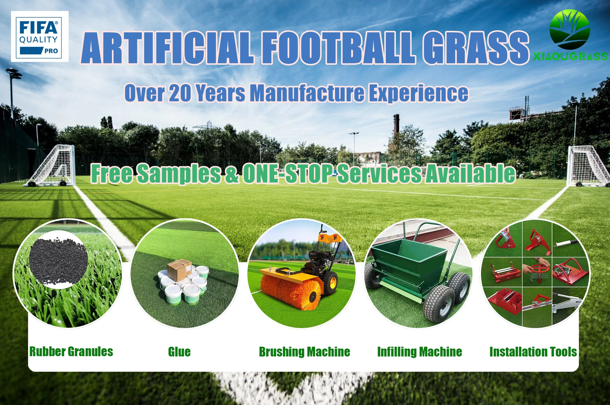 High Quality Anti-UV Football Grass Synthetic Football Pitches Soccer ...