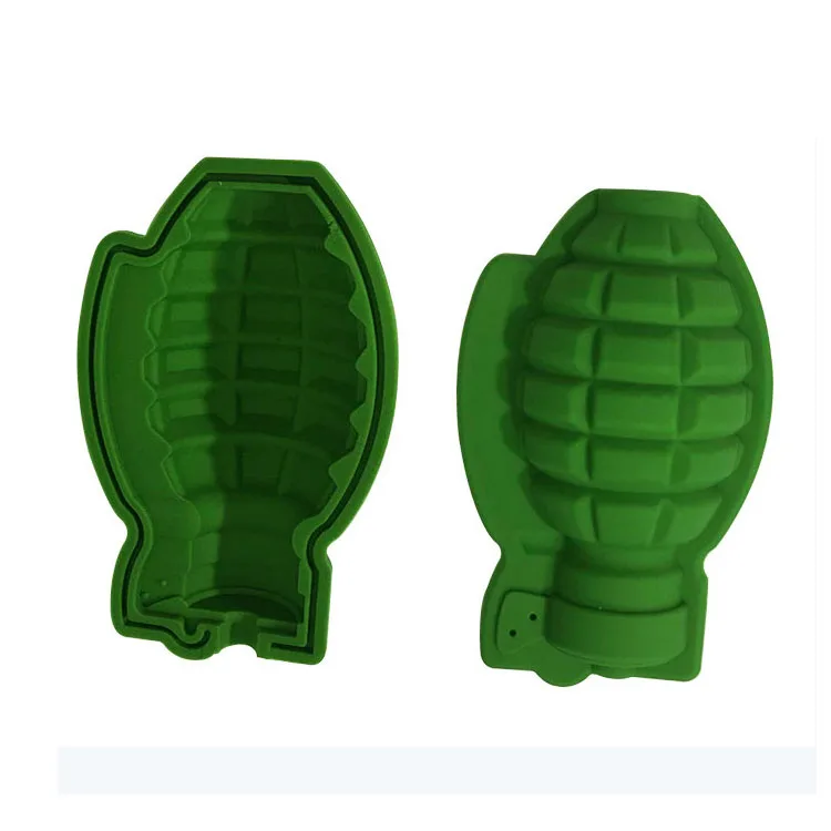 3D Grenade Shape Silicone Ice Maker Mold Ice Cube Tray Diy Silicone ...