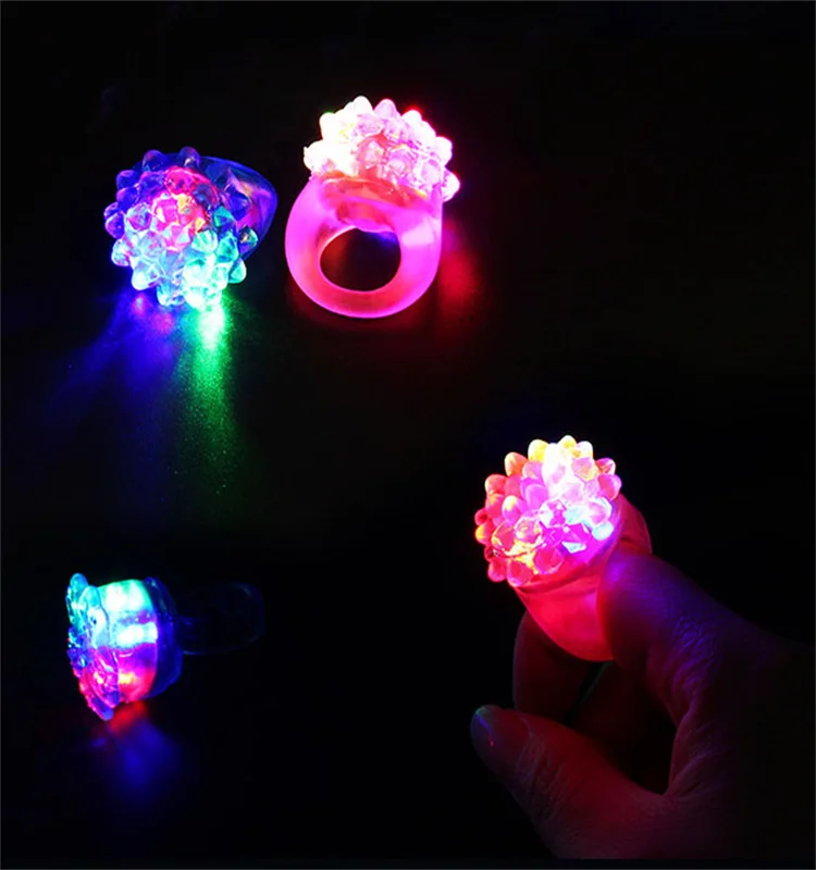 Flashing LED Bumpy Jelly Ring - Party Favor for Halloween