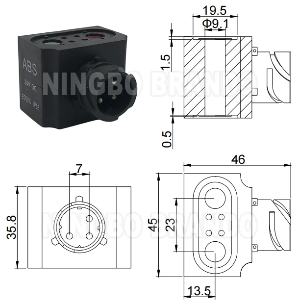 Automobile Truck Solenoid Valve Coil Abs Coil Control Valve Coil 12vdc ...