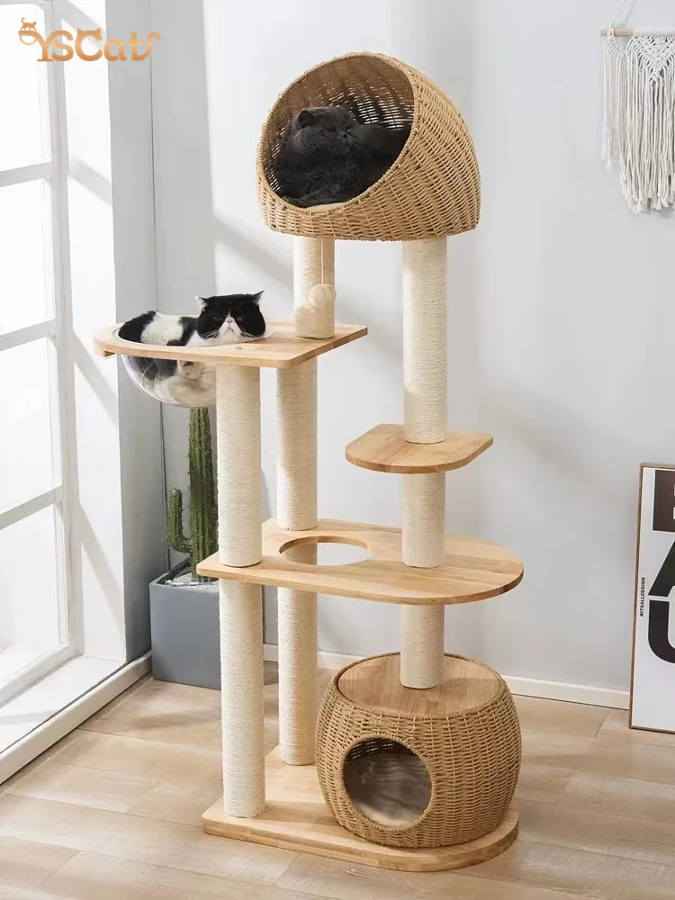 Multi-level Cat Tree Condo - Fun & Sustainable Pet Furniture