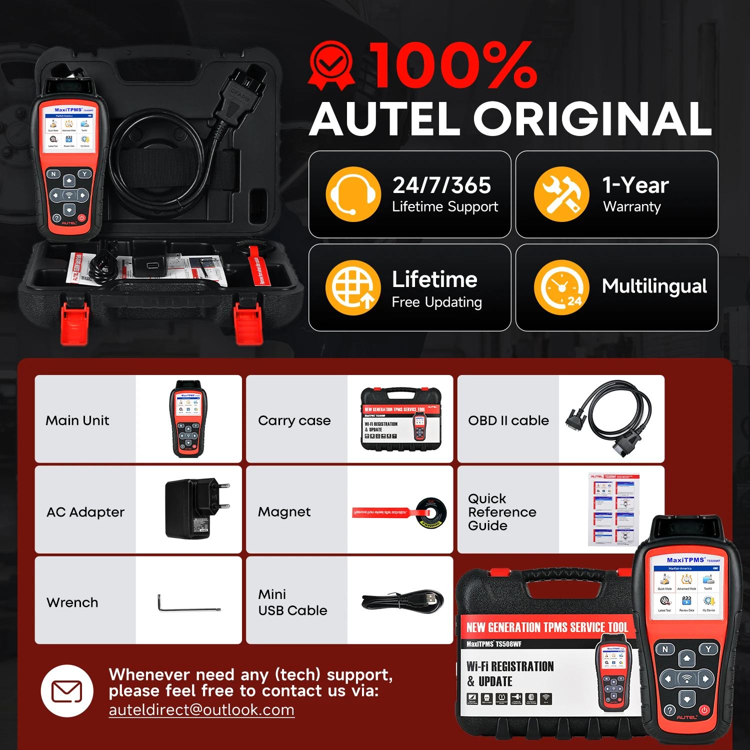 Autel Maxitpms Ts508wf Wifi更新tpms编程器诊断工具tpms扫描仪autel Ts508 Ts508k ...