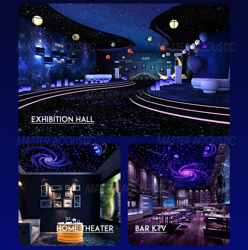 Acoustic LED Fiber Optic Light Star Ceiling Kit - Soundproof & Stylish
