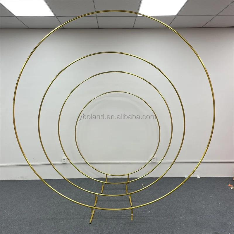 Luxury Wedding Decoration Backdrop - Metal Shiny Gold Frame