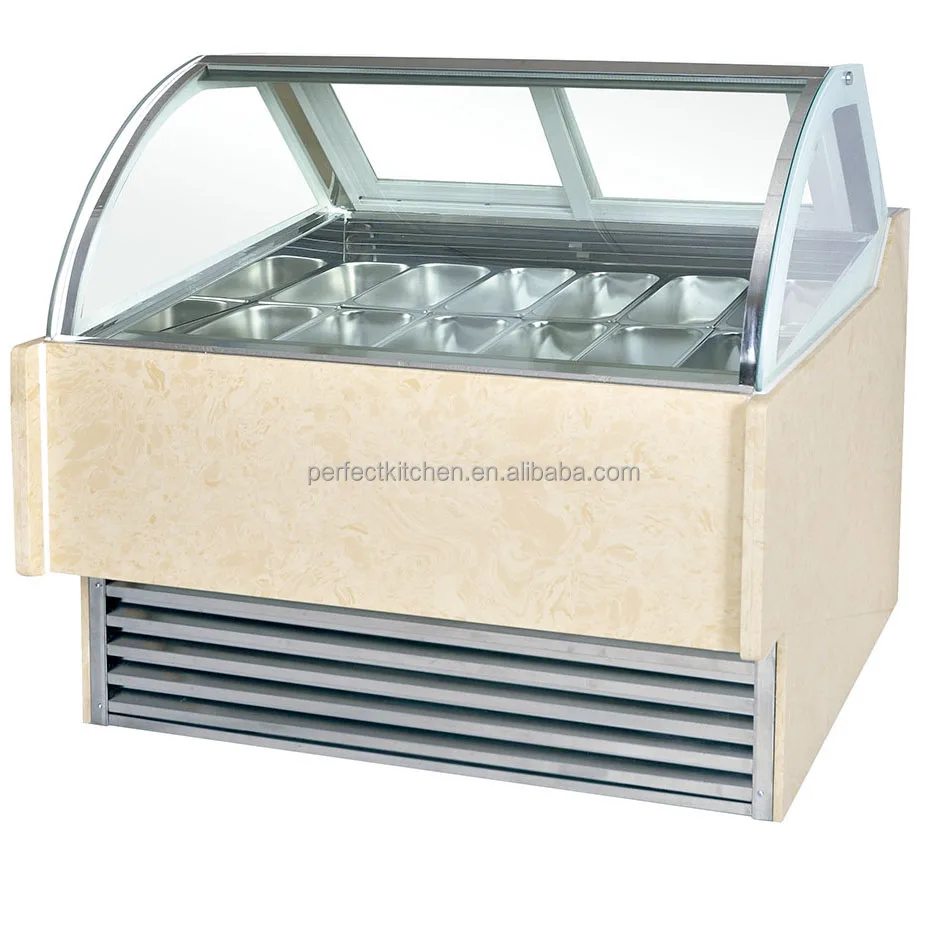 Industrial Counter Top Hard Ice Cream Display Freezer