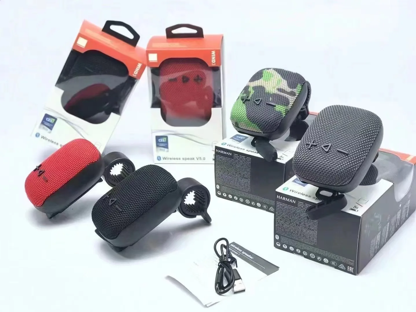 Outdoor Cycling Speaker Bicycle Clip Speaker,Fabric Waterproof Wireless ...