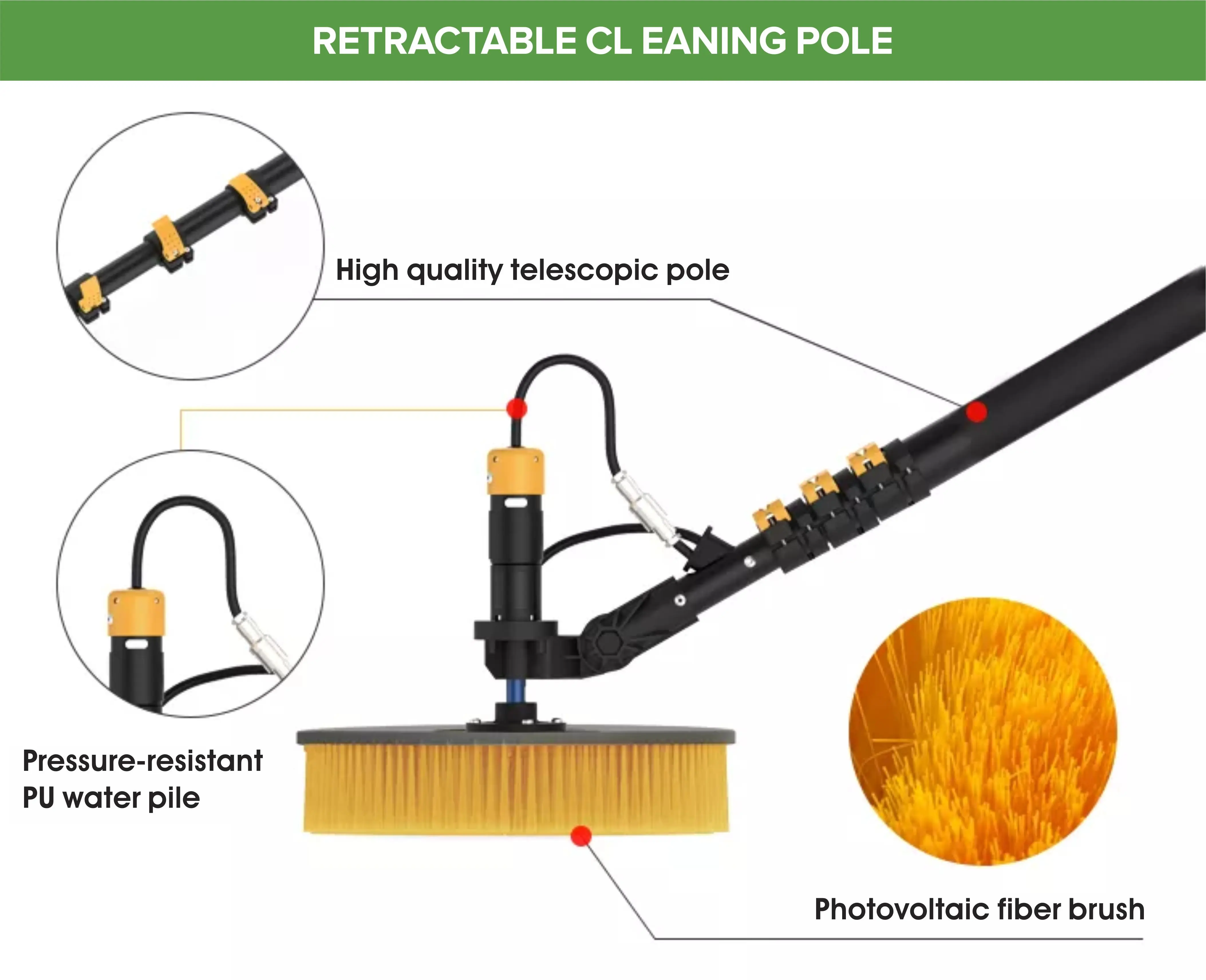Best Solar Panel Cleaning Tools Cleaning Brush Rotary Brush For Solar ...