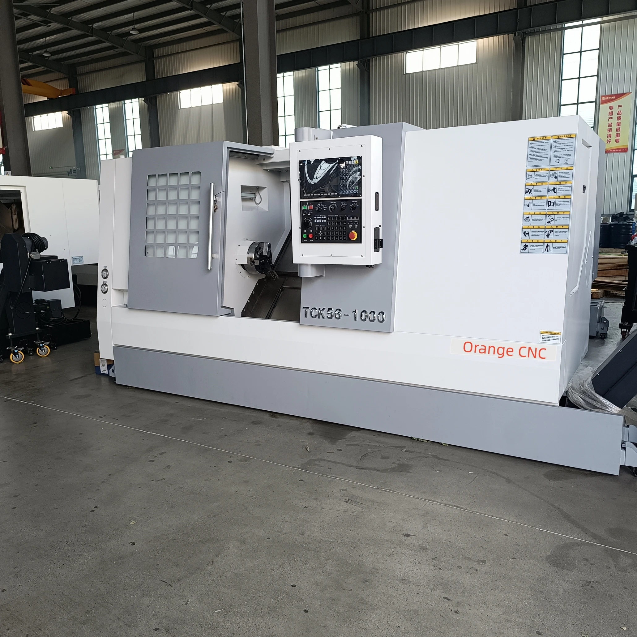 Orange Brandfanuc Cnc Lathe Tck600 Inclined Cnc Lathe Live Tool Turning ...