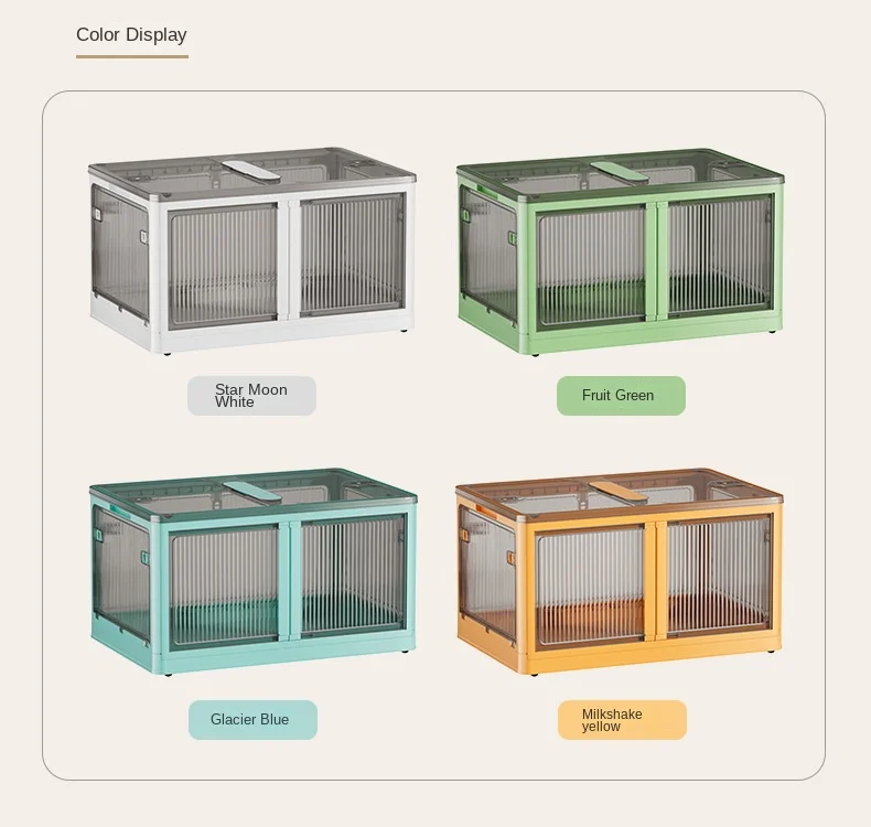 Widely Used Pink Transparent Three Doors Pp Material Lid Foldable ...