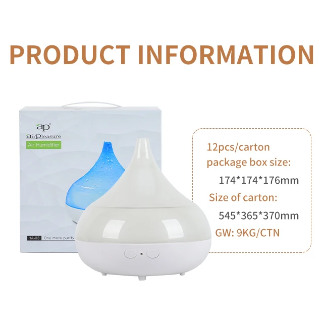 Wood Grain Cool Mist Water Drop Humidifier Air Purifier Nebulizer ...