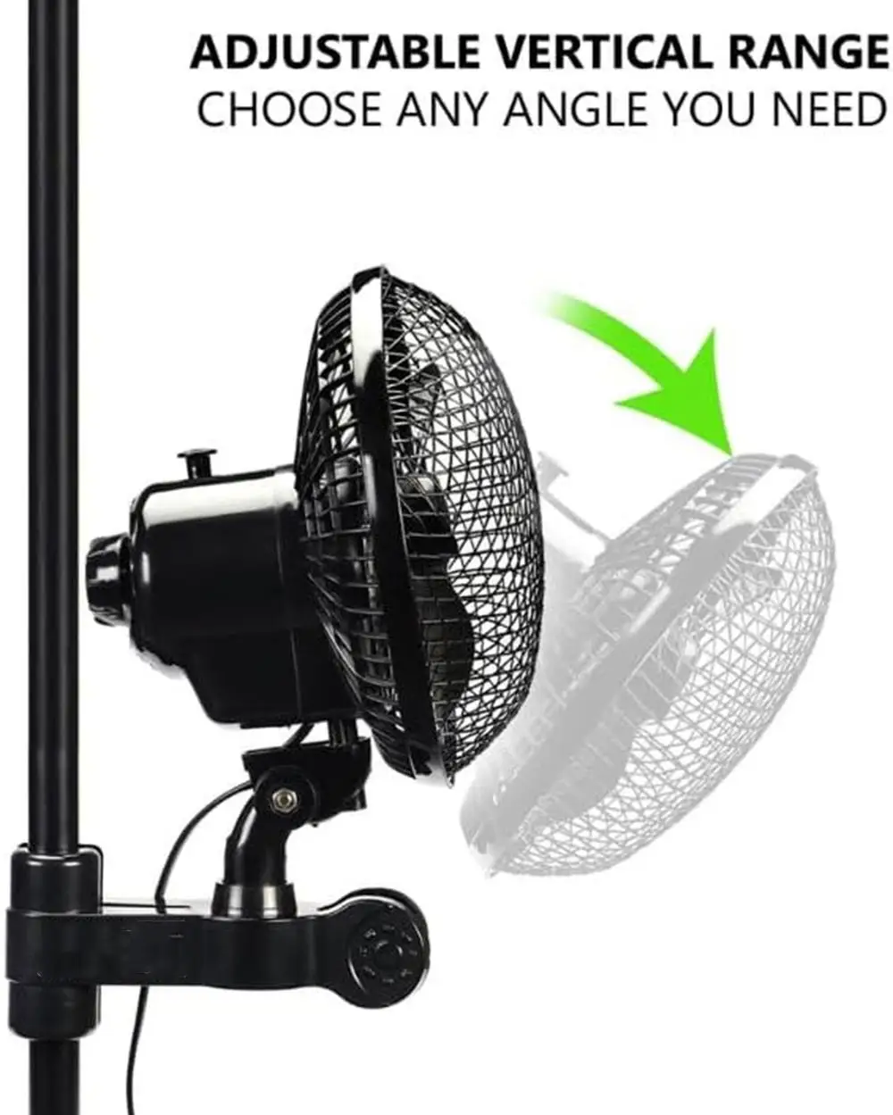 Space Saving Design Oscillating Clip on Fans for Compact Grow Tents ...