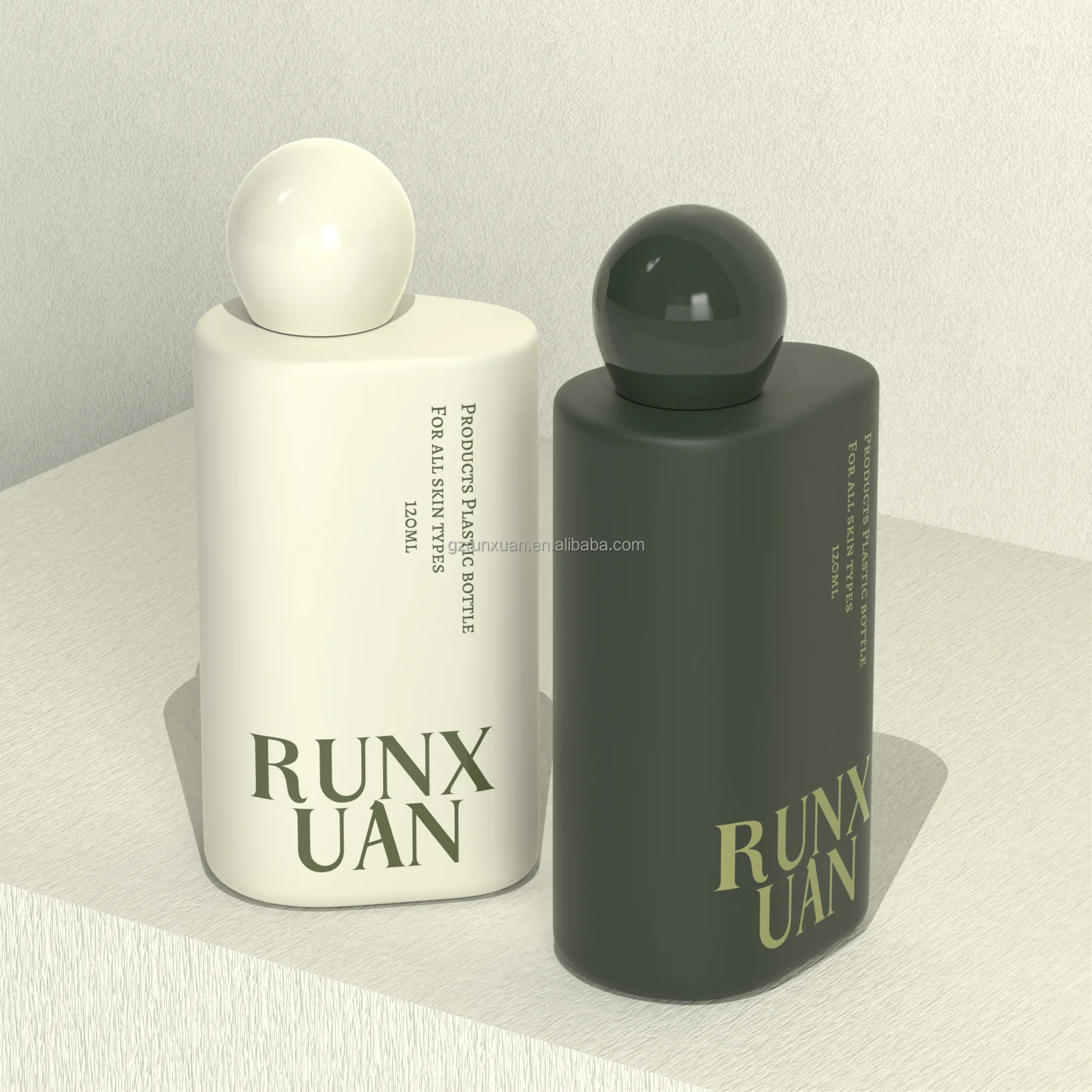 Runxuan Refillable HDPE Plastic Face Lotion Bottle 120ml
