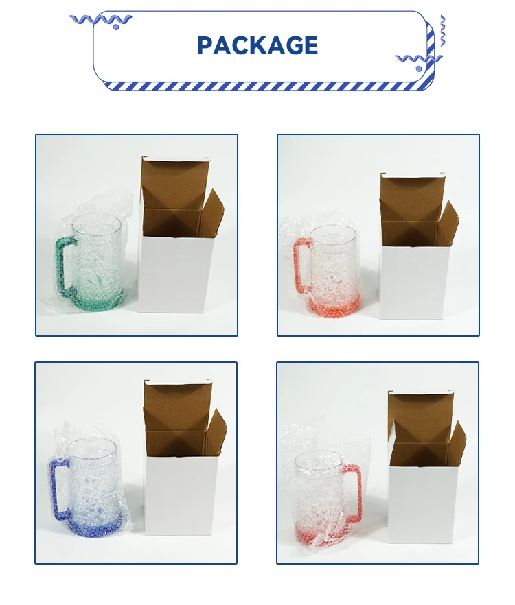 Big Freeze Gel Personalized Plastic Cool 140z 24 Oz 16 Oz Beer Mugs ...