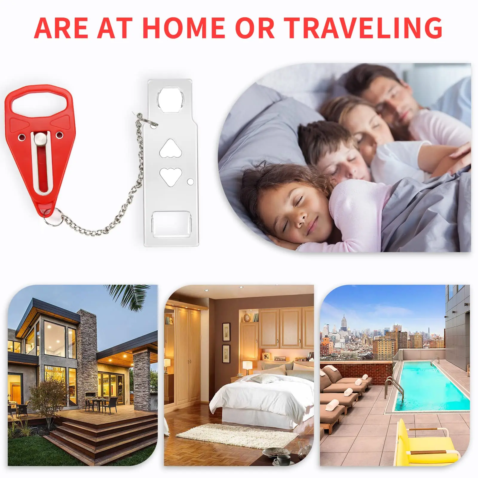 2024 Popular Security Portable Safety Traveling Hotel Door Lock