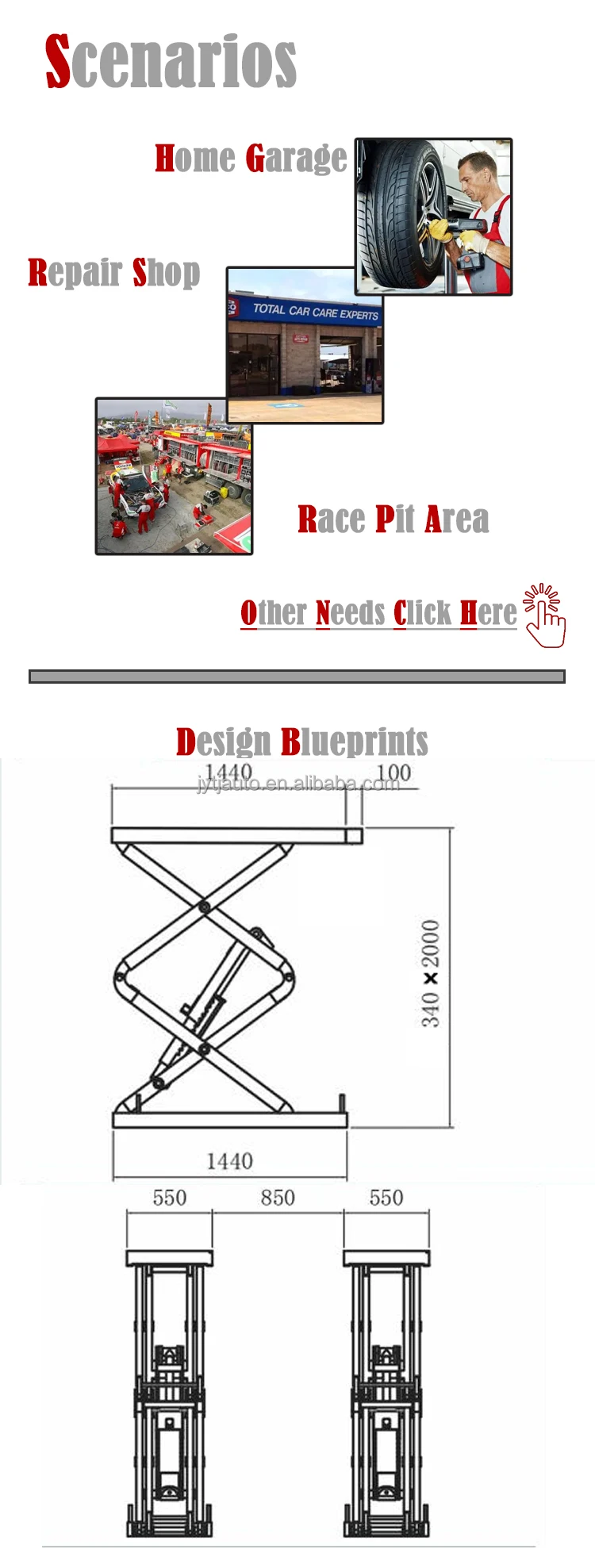 Hidrolic Tier 3 Car Lifts 40ft Container Unpacking 4 Columns 2 Places ...