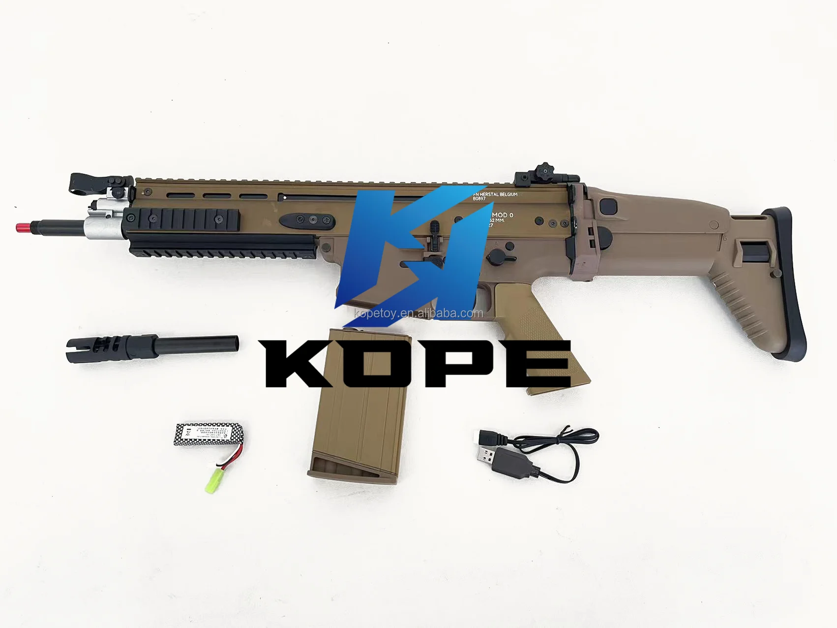 Kopetoy Mk Scar-l Chip Assault Rifle Metal Gear Toy Guns Gel Blaster ...