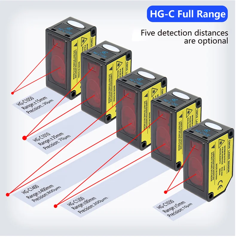 High Precision CMOS Laser Displacement Sensors for Industry